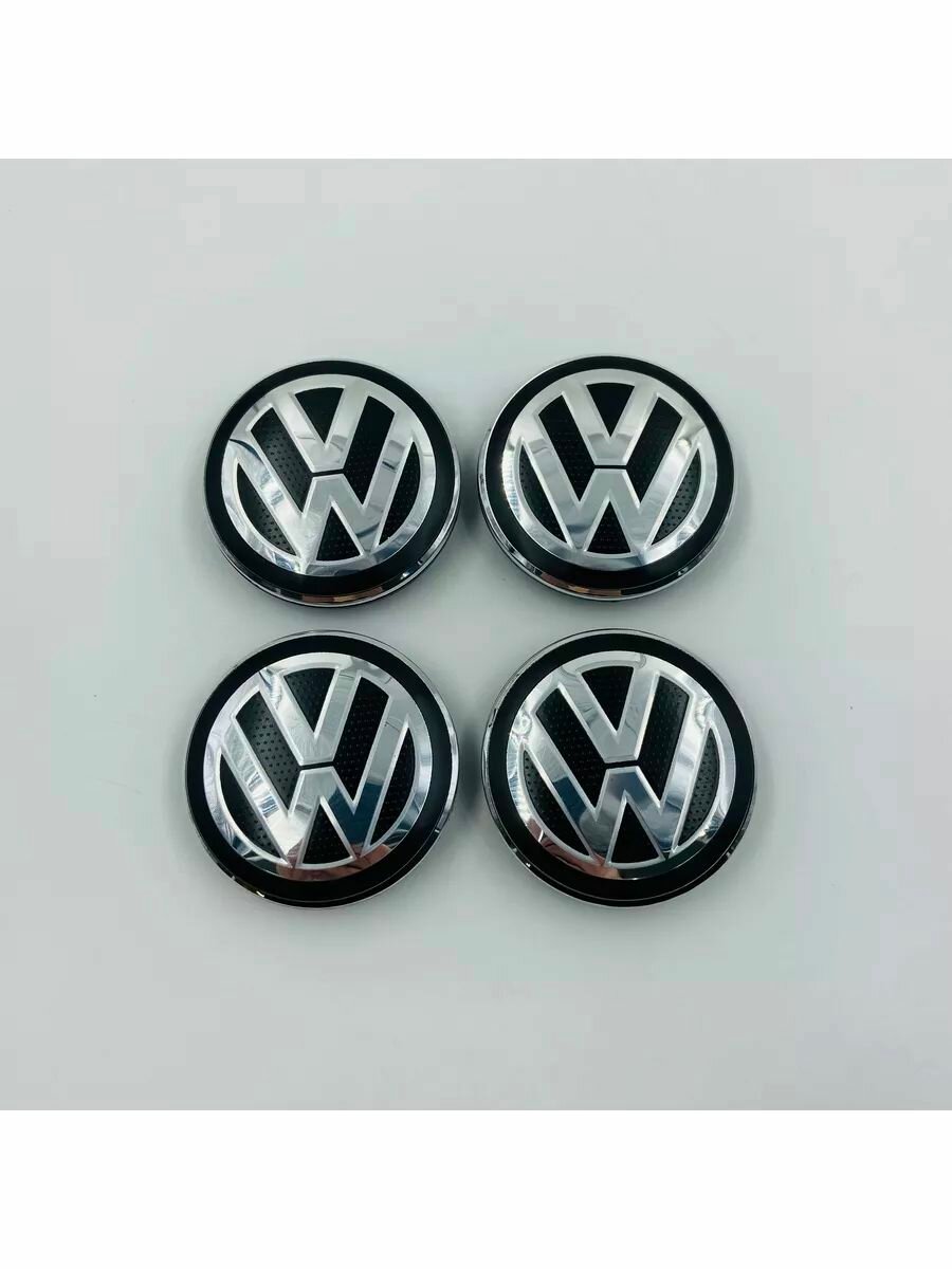 Колпачки на литые диски с эмблемой Volkswagen 65 мм 4 шт