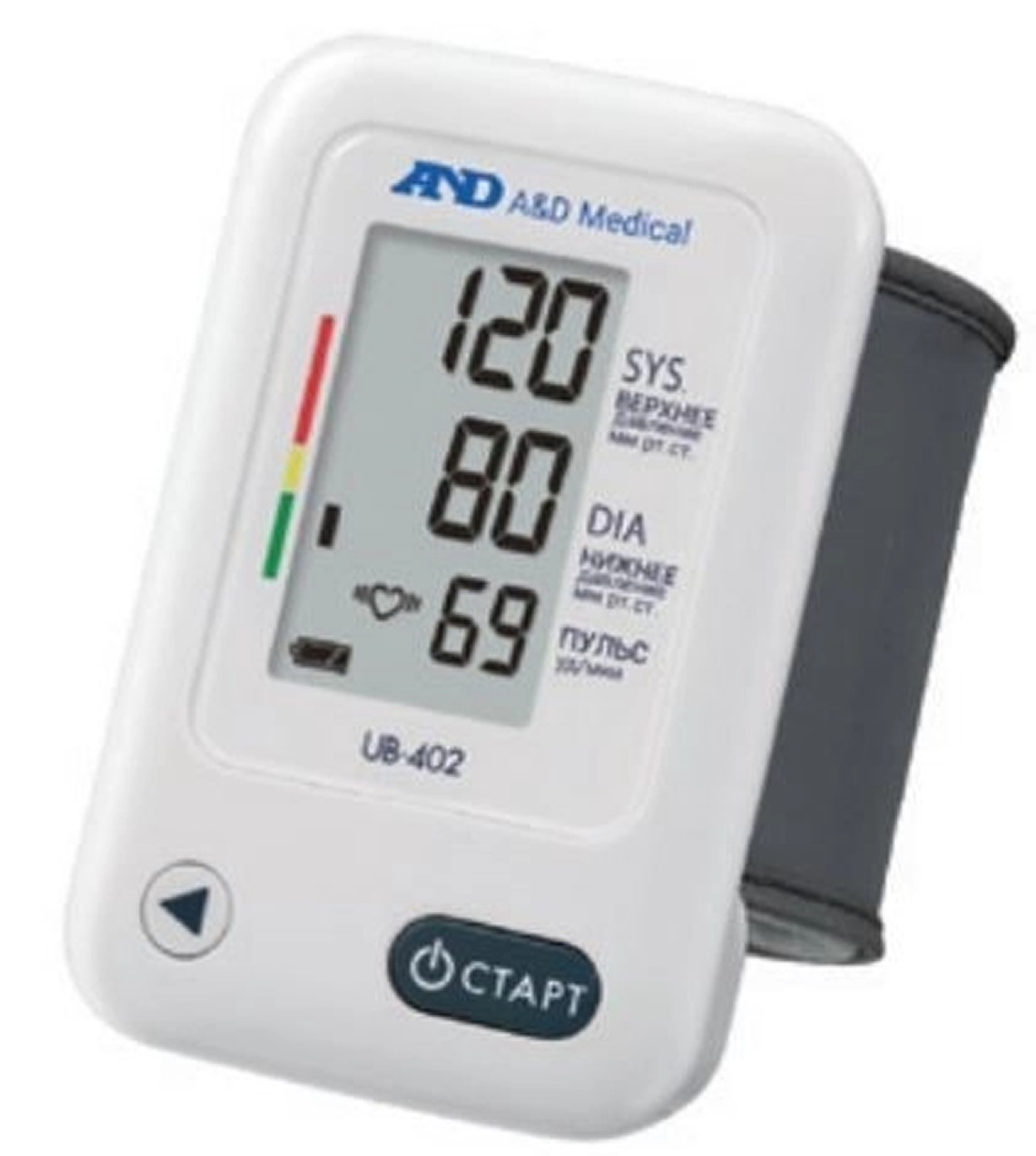 Тонометр UB-402 автомат для измерения давления на запястье AND