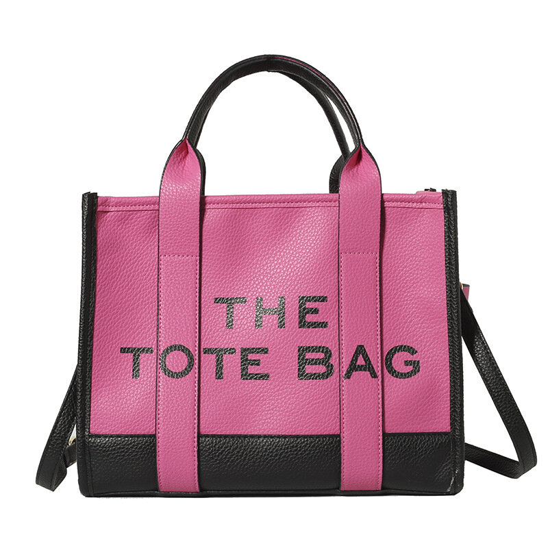 2026 Трансграничная торговля 2025 Новый стиль Пэчворк Цветной блок Повседневная Универсальная Большая вместимость Сумка через плечо для женщин