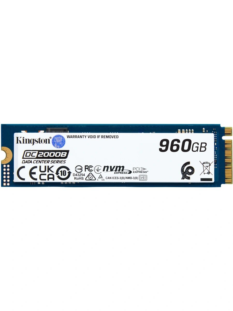 Накопитель SSD Kingston PCIe 4.0 x4 960GB SEDC2000BM8/960G DC2000B M.2 2280 0.4 DWPD