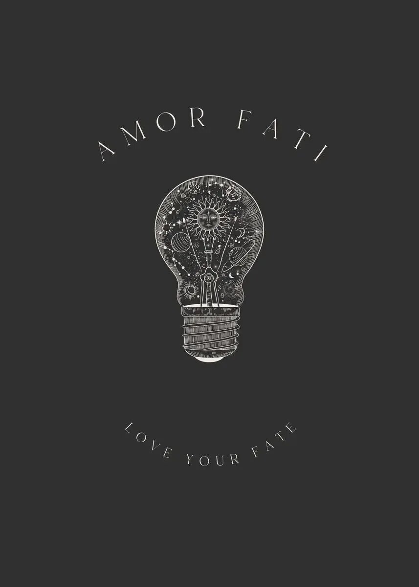 Мотивационный плакат Amor Fati, 20x30 дюймов, цвет 27