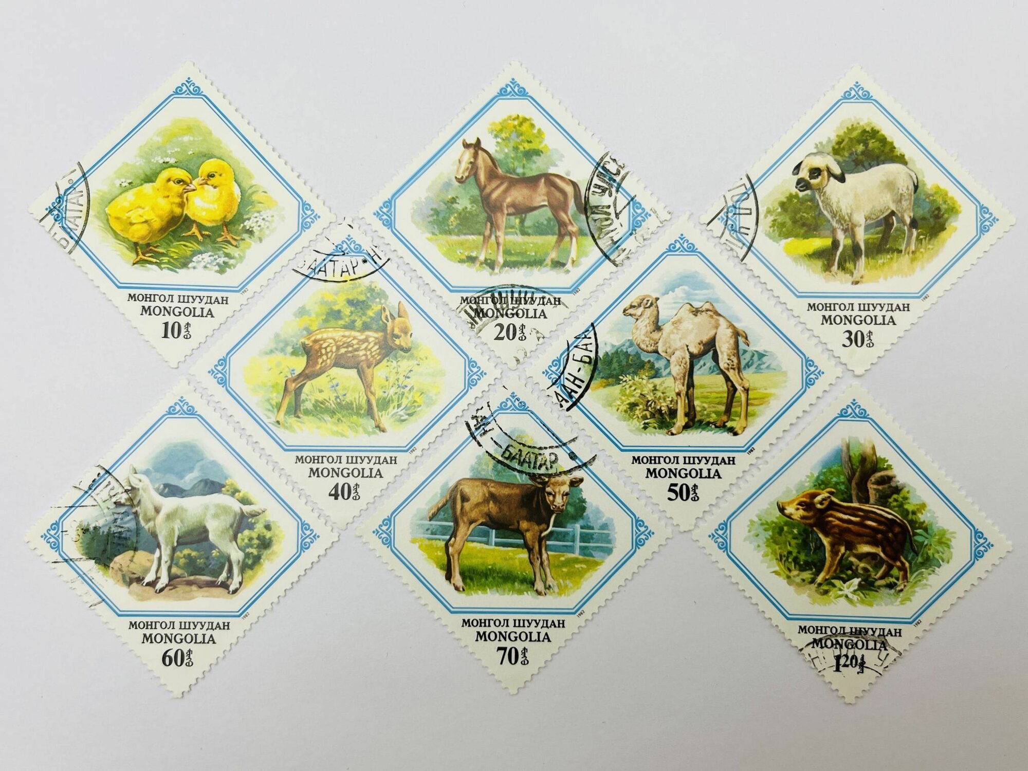 Детеныши животных: Полная серия. Фауна. Монголия. 1982. Михель: MN 1479-1486. Гашен