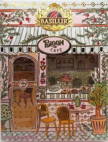 Чай Basilur черный 75 гр Цветочное кафе василек, гранат и земляника
