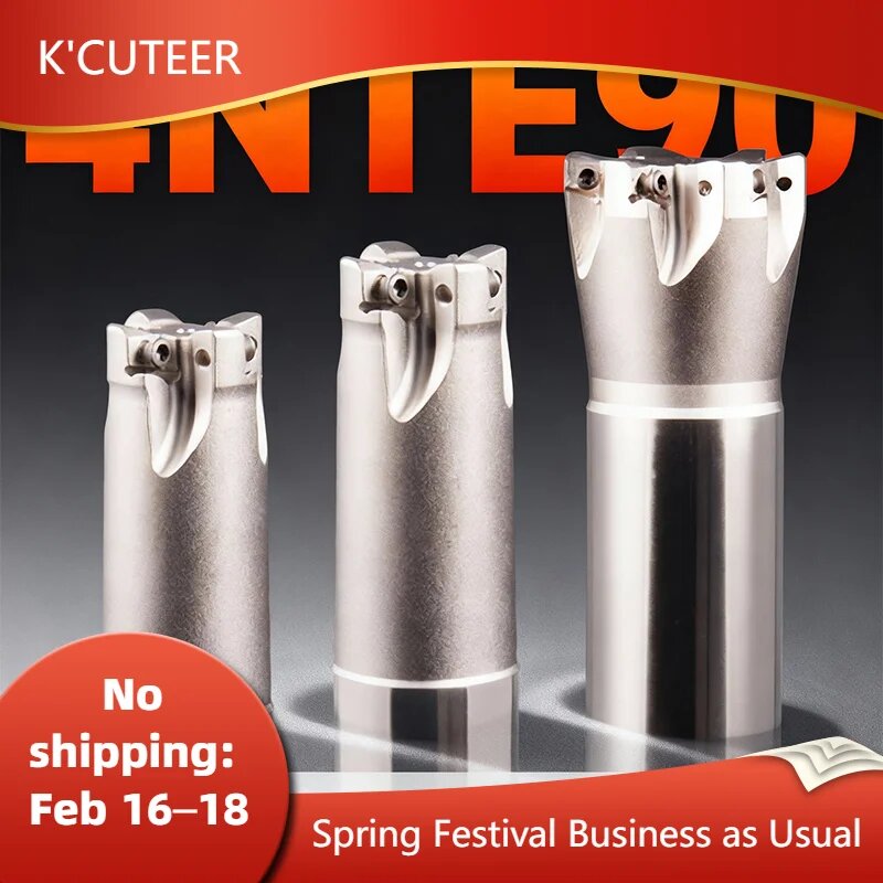 4NTE90 быстроразъемная фреза 120 мм-200 мм для 4NKT060308 KT930S KT1505 H01 двухсторонняя прямоугольная фреза вставка 4NTE90-C20-20-125-3T, 4NKT060308 JC600