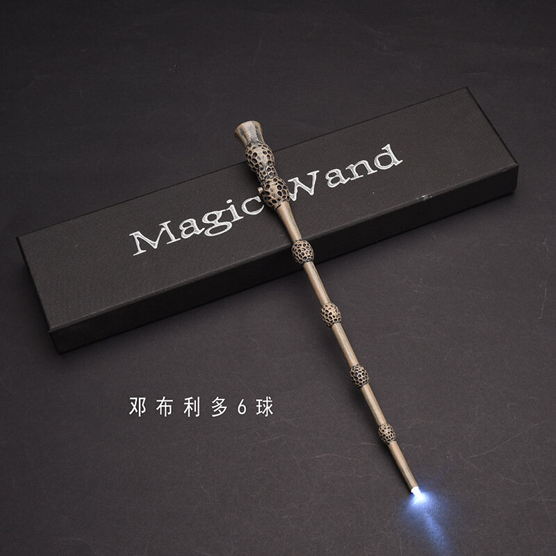 Светящаяся палочка Гарри Поттера, кирка, светодиодная батарея, светящаяся версия с тонкой резьбой Гермионы и Дамблдора, светящаяся магическая палочка