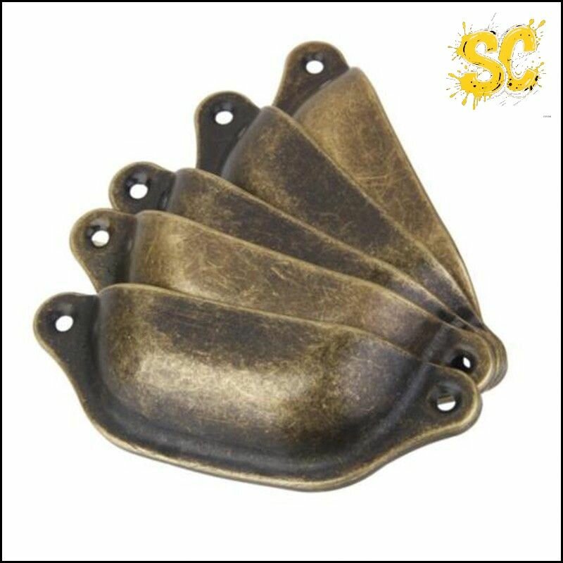 10 шт. антикварная латунная ручка для ящика шкафа мебельная раковина ручка-тяга