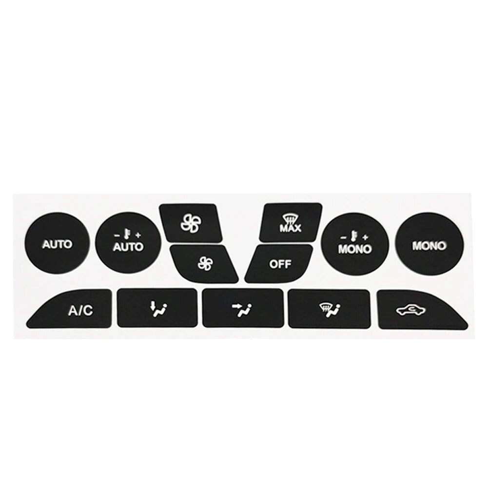 Наклейки для украшения приборной панели автомобиля, кнопки управления кондиционером автомобиля, ремонтная наклейка для Ford Focus 2 MK2 99-05
