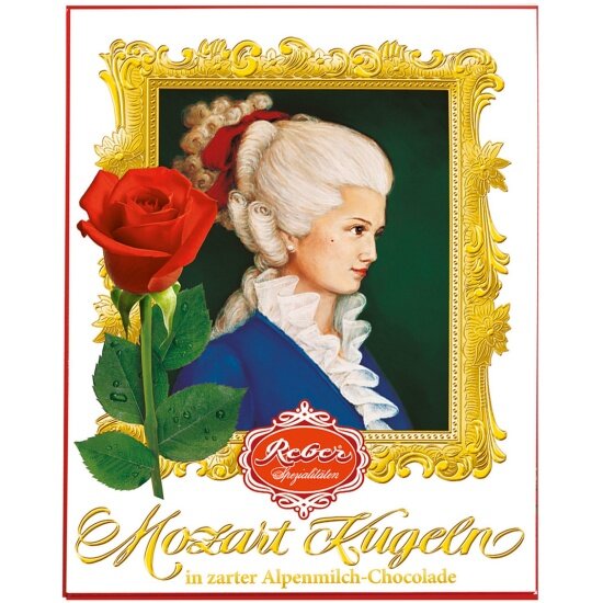 Конфеты Mozart (reber) REBER Constanze Mozart Kugeln молочный шоколад “Роза” 120 г