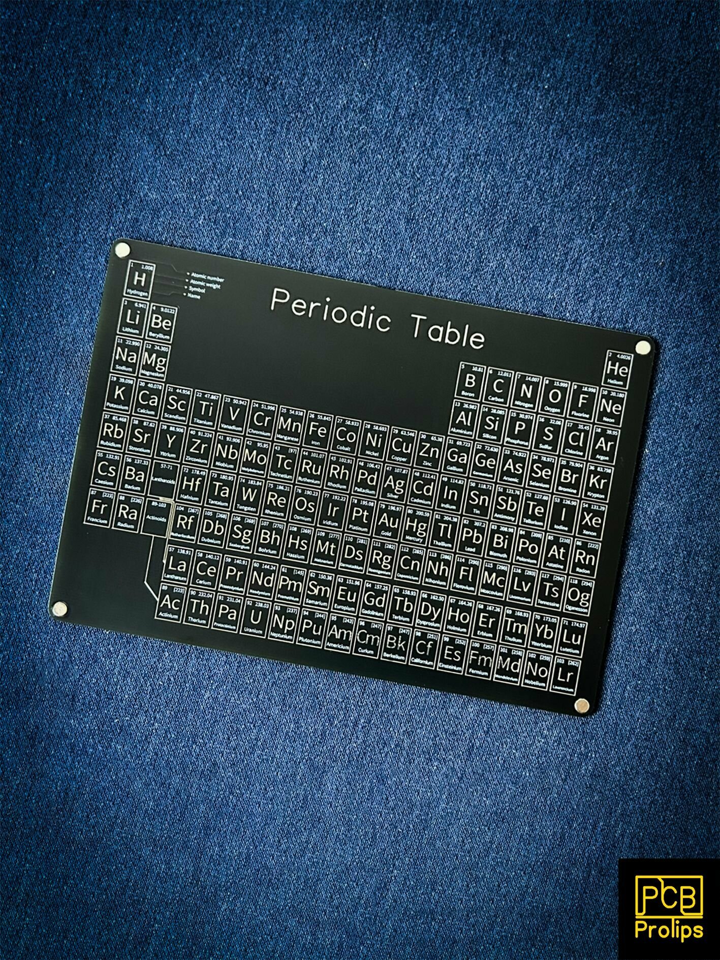 Таблица Менделеева PCB ProTips (Pb-free), настольная, стеклотекстолит, 15,5 x 11,1 см, Pb-free