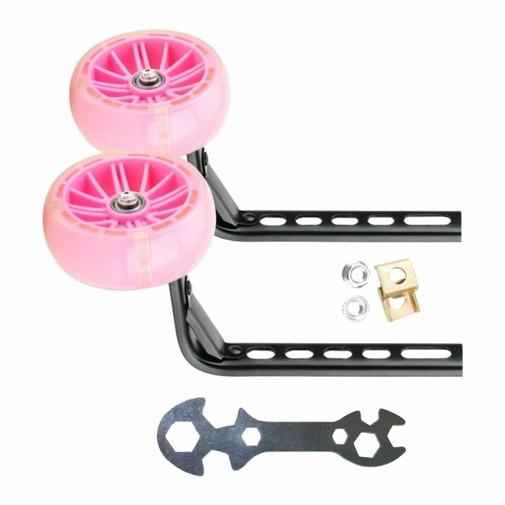 Детские стабилизирующие колеса для велосипеда, Розовый