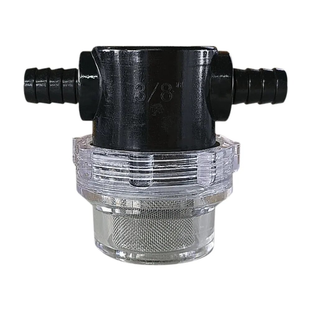 Фильтр проточный для водяного насоса с прозрачным корпусом, сетка 50 меш из нержавеющей стали, для защиты от осадка и продления срока службы.