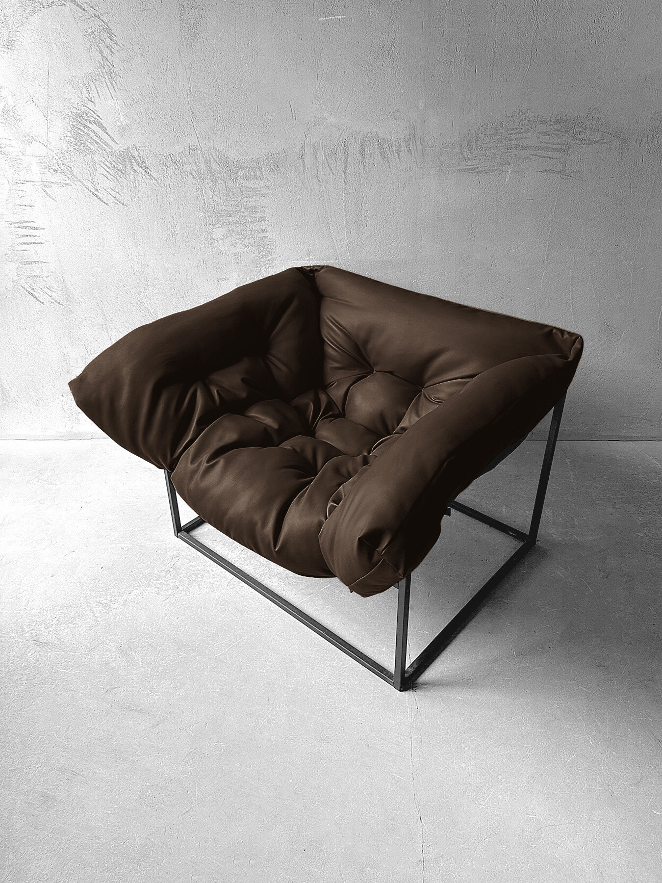 Кресло для отдыха Буффон экокожа коричневый