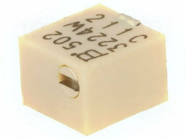 Потенциометр монтажный, многооборотный, 5кОм, 250мВт, SMD, ±10% BOURNS 3224W-1-502E