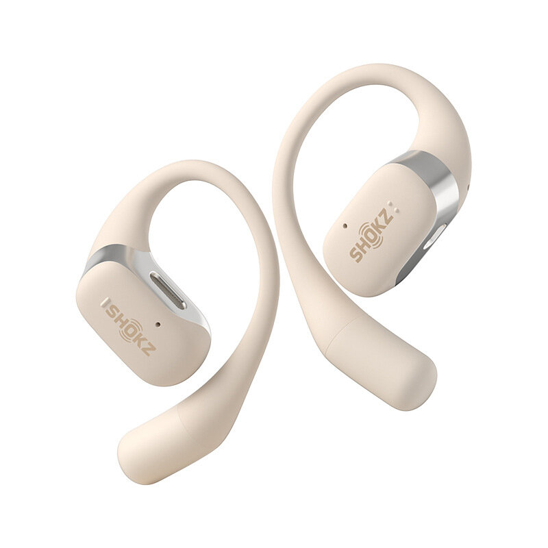 Shokz OpenFit T910 беспроводные костные наушники Bluetooth для бега, белый цвет, удобная посадка