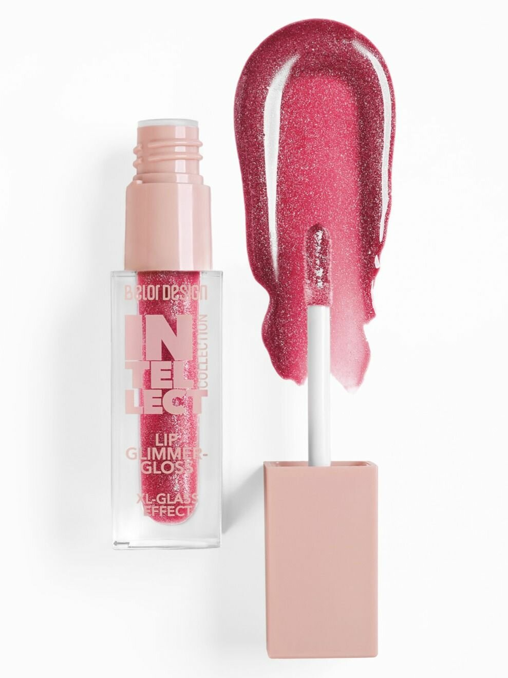 Блеск для губ глиммер Belor Design Intellect тон 102 Черри 5г