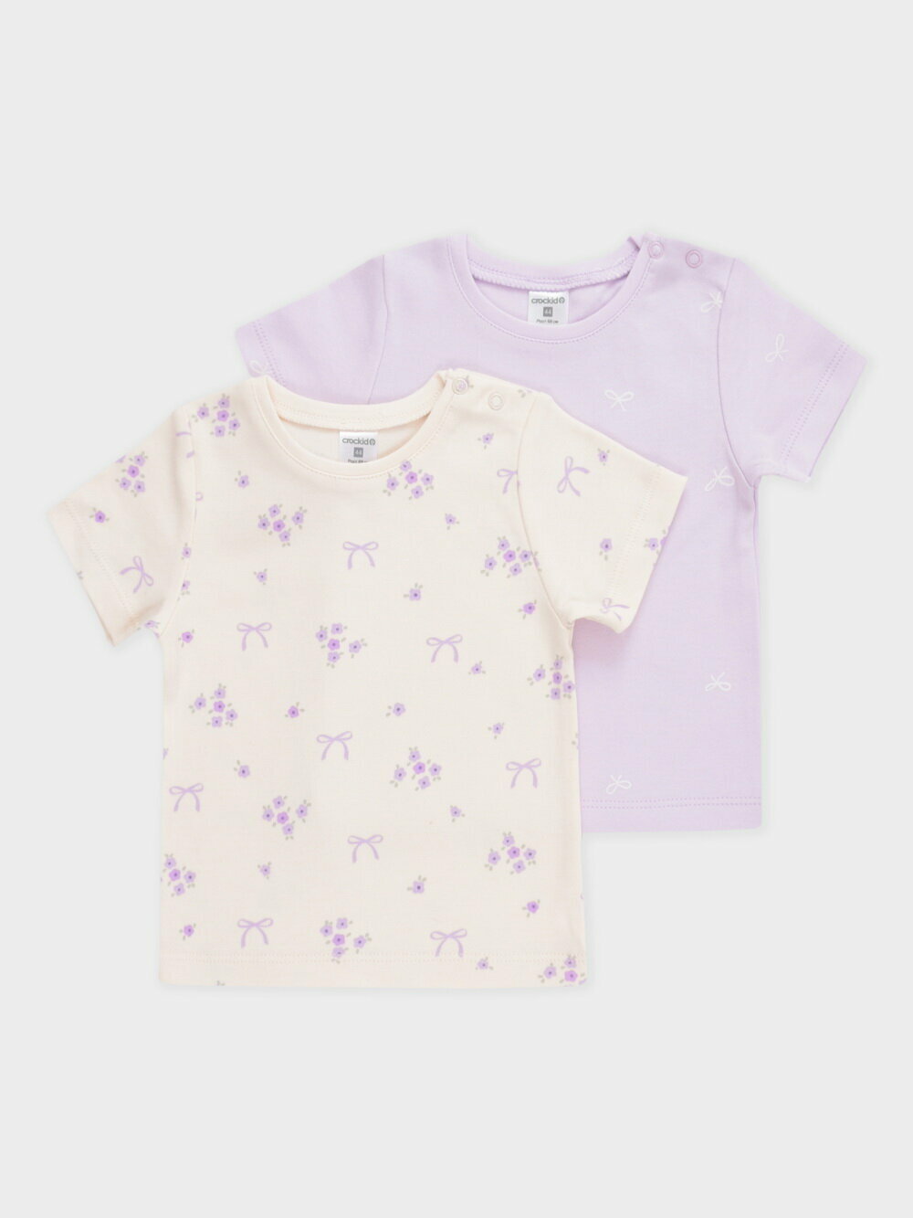 Футболка хлопковые на кнопках для ребенка, 2 шт, комплект из 2 шт.