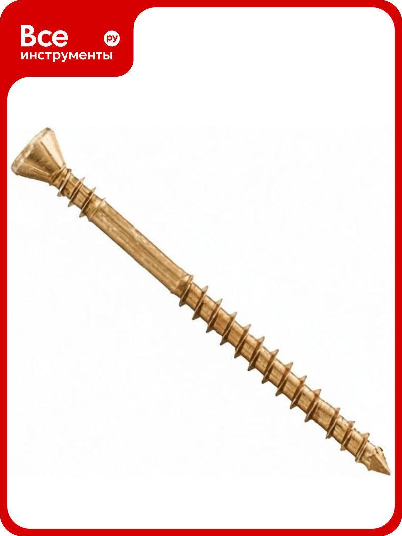 Саморез Гвозdeck ПОЛ, потай, 3.5х50, T10, с битой 20423550YETXWG4