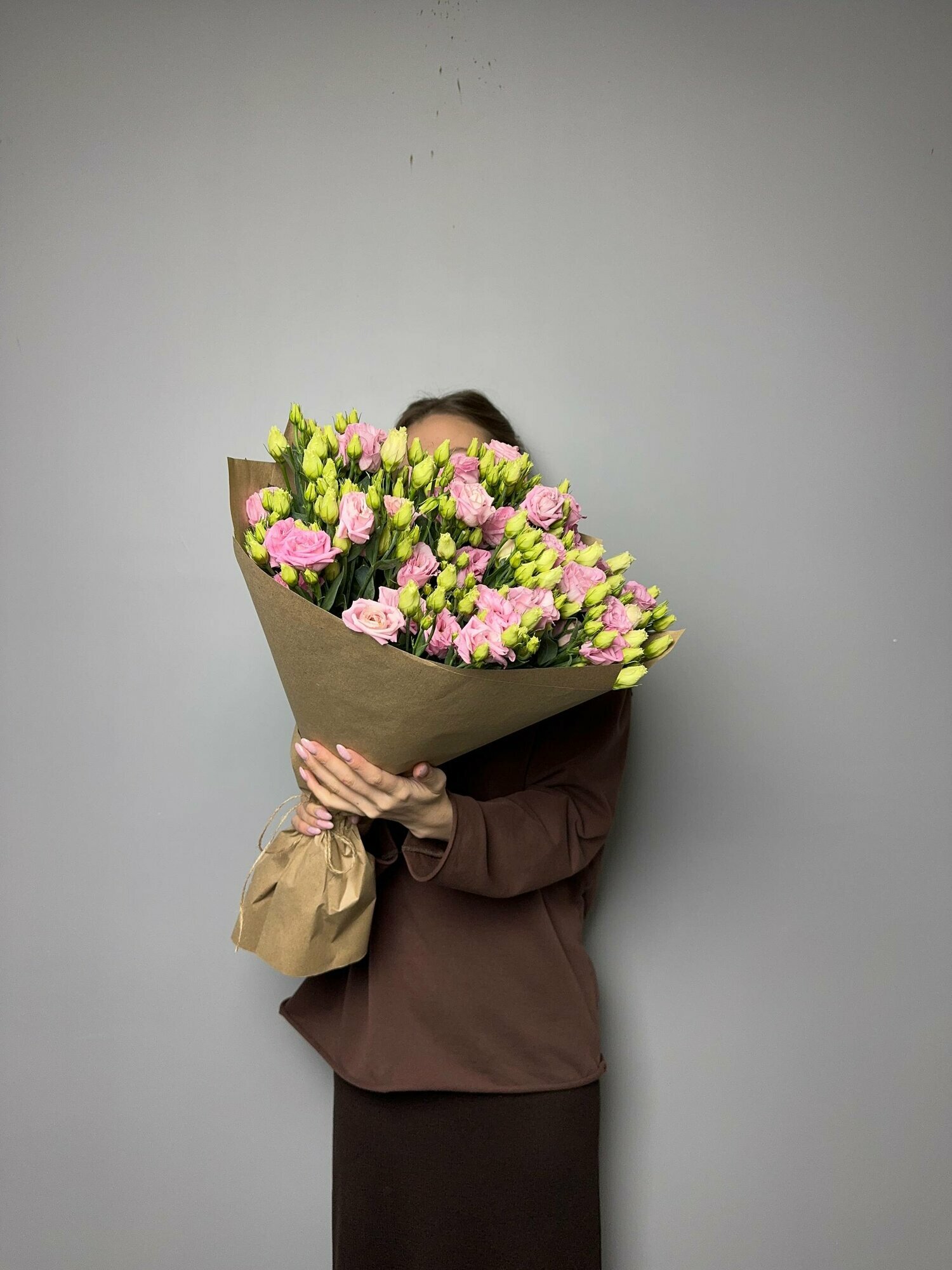 Букет WEST FLORA, эустома, 10шт, 58см, нежный, купить букет с доставкой