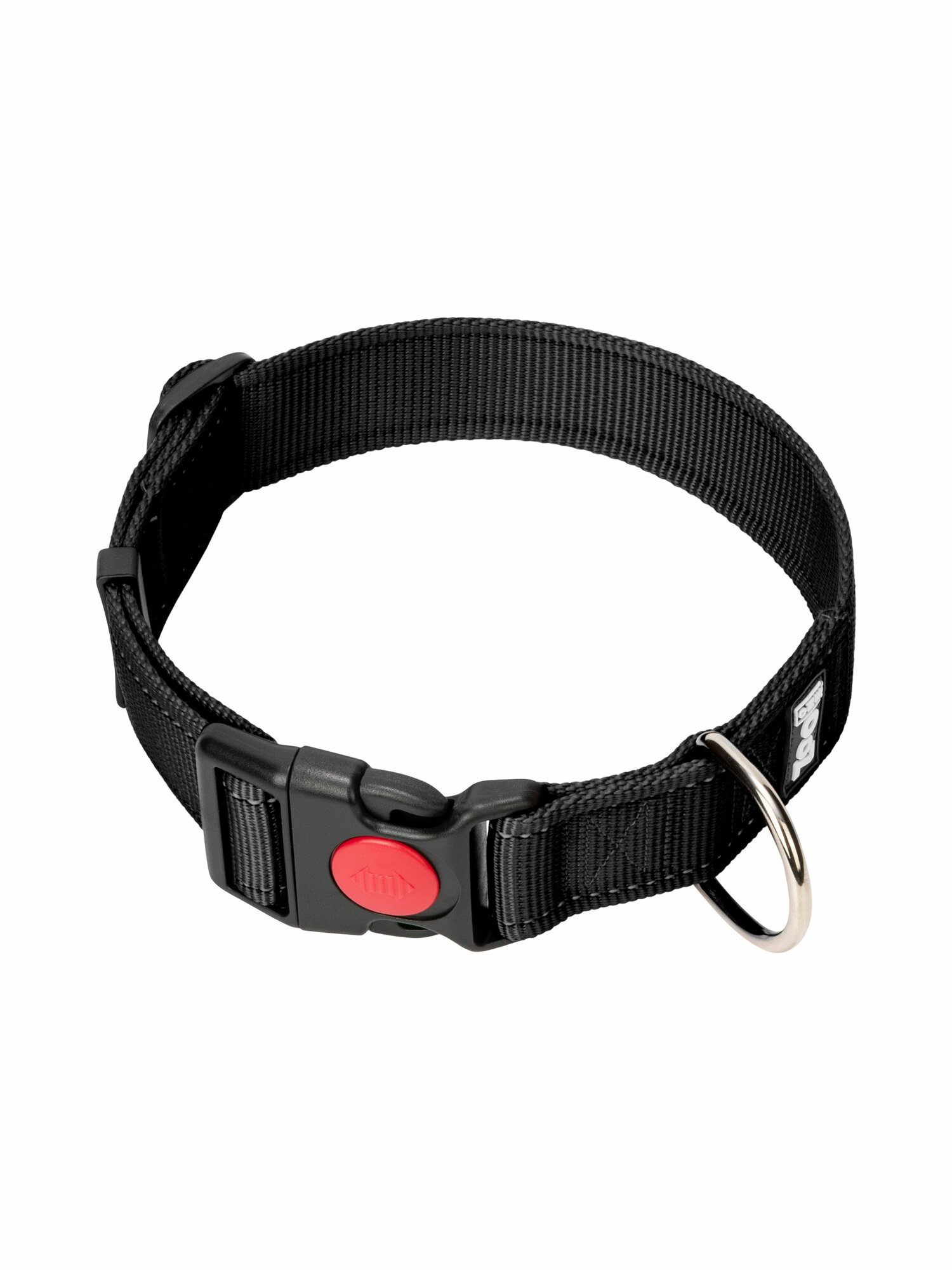 Ошейник для собак нейлоновый широкий ZooOne, светоотражающий, фастекс с фиксатором, ширина 40 мм, обхват шеи 40-58 см, чёрный, 70-1667