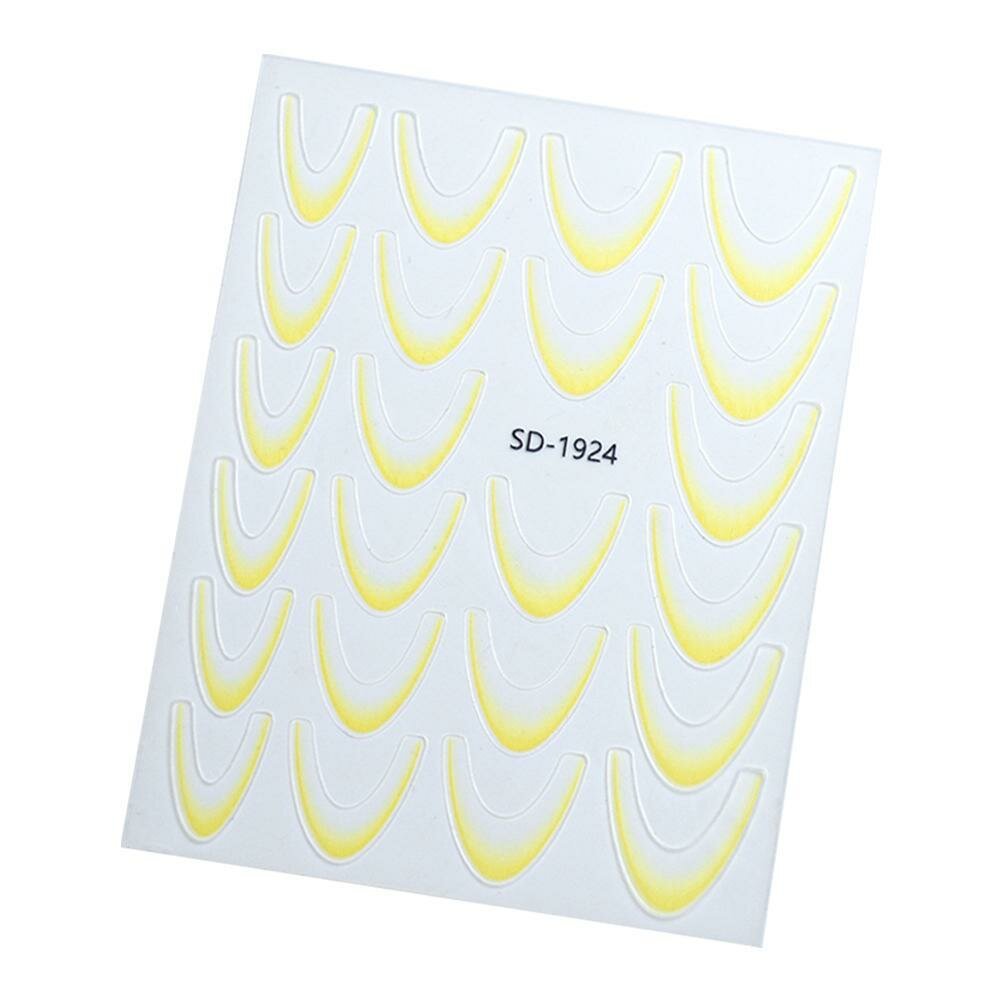 Наклейки для ногтей слайдеры френч градиент с разводами