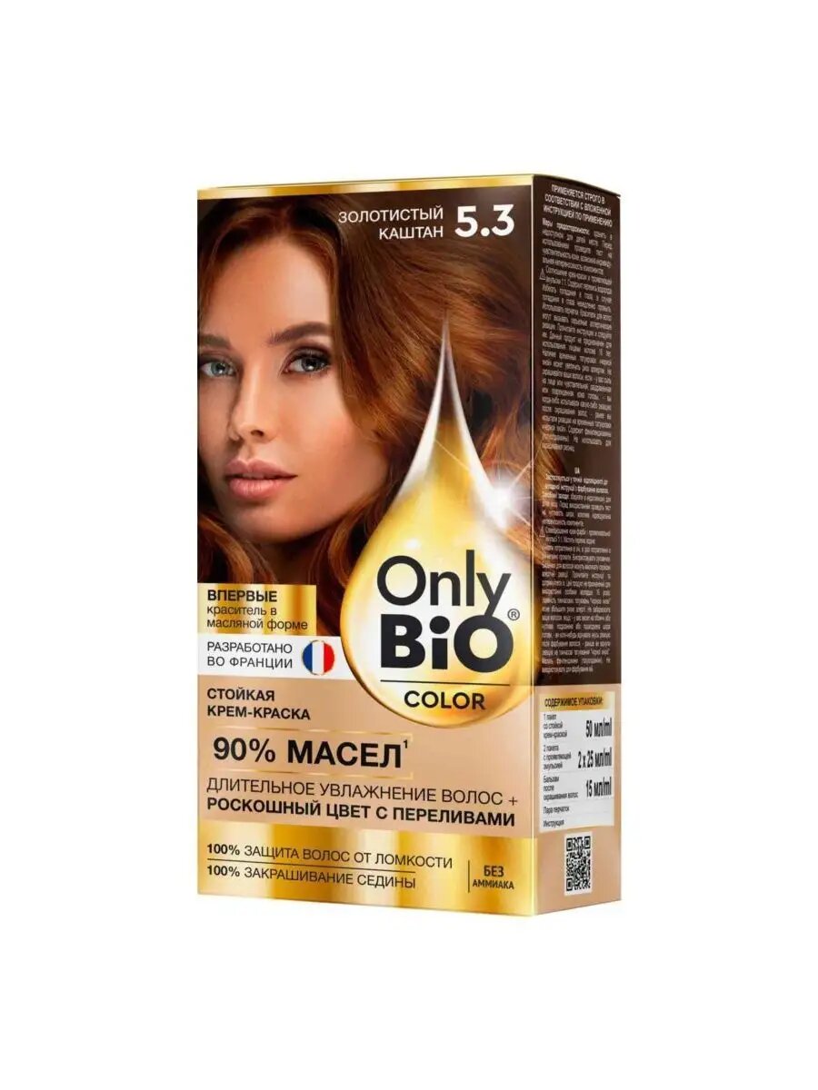 Крем-краска для волос Only Bio Color Золотой каштан 115 мл