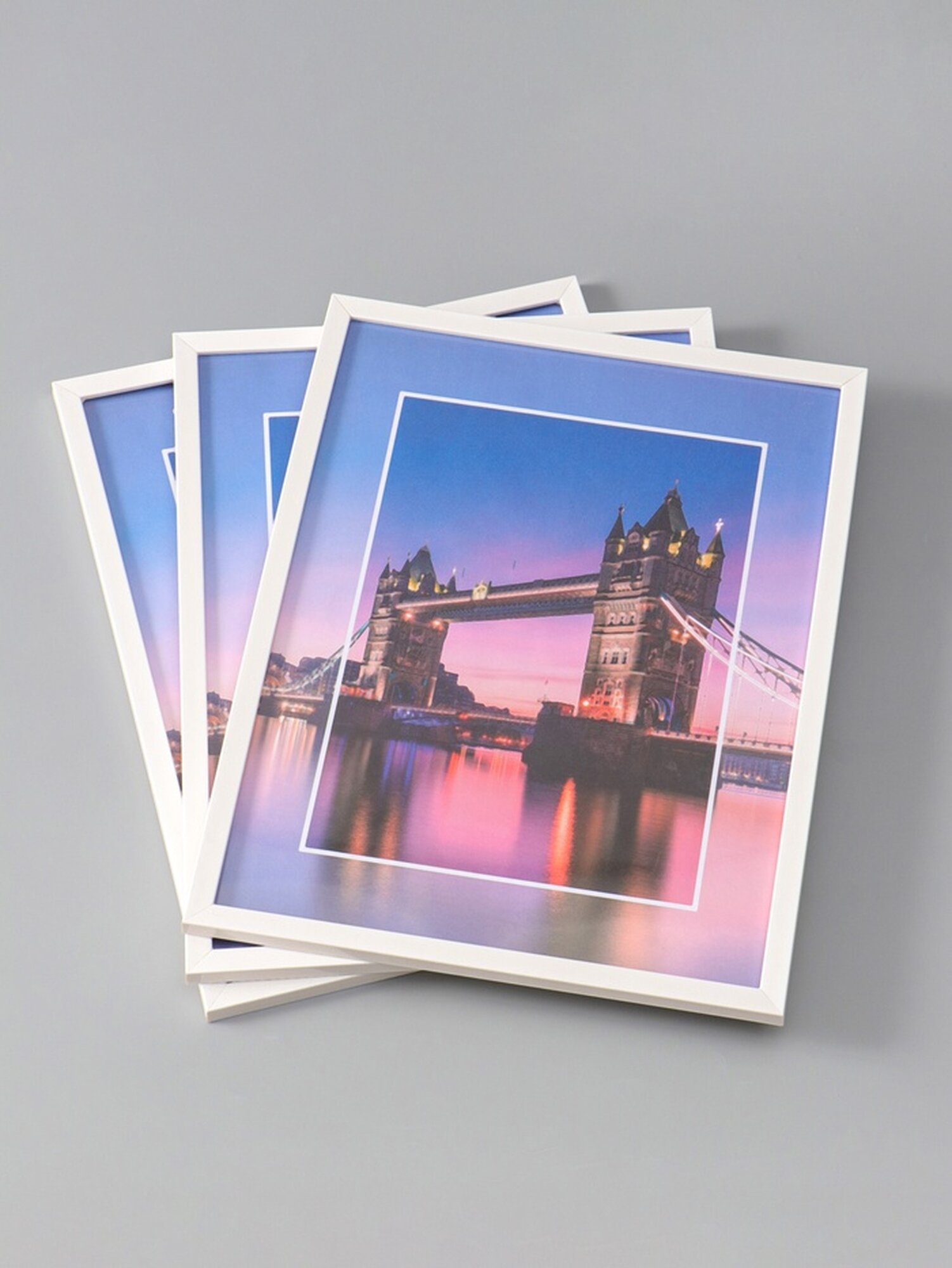 Набор фоторамок для фото 30×40 см Lumo, 3 шт, (пластиковый экран), белый