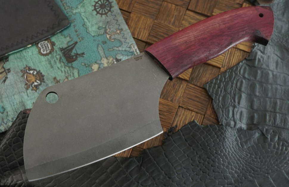 Рабочий нож Тяпка, сталь 95Х18, рукоять кавказский орех