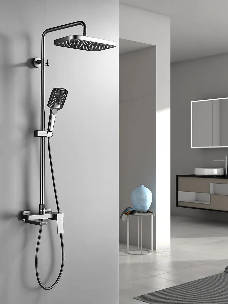 Душевая система с тропическим душем и смесителем Rose R1836T