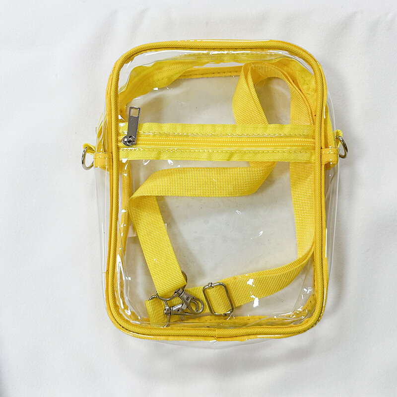 Прозрачная сумка через плечо, утолщенная водонепроницаемая сумка из ПВХ, сумка для концертов, портативная сумка для хранения мелочей, с нанесенным логотипом.