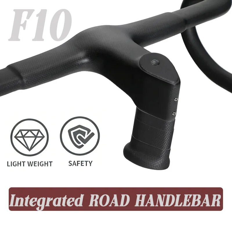 Карбоновый руль для шоссейного велосипеда Aero F10 1K Road bar 400x110mm
