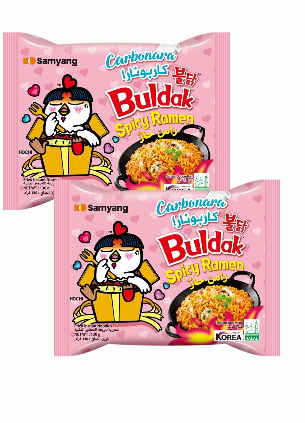 Лапша Samyang Buldak с вкусом острой курица в соусе карбонара 130 гр х 2 шт