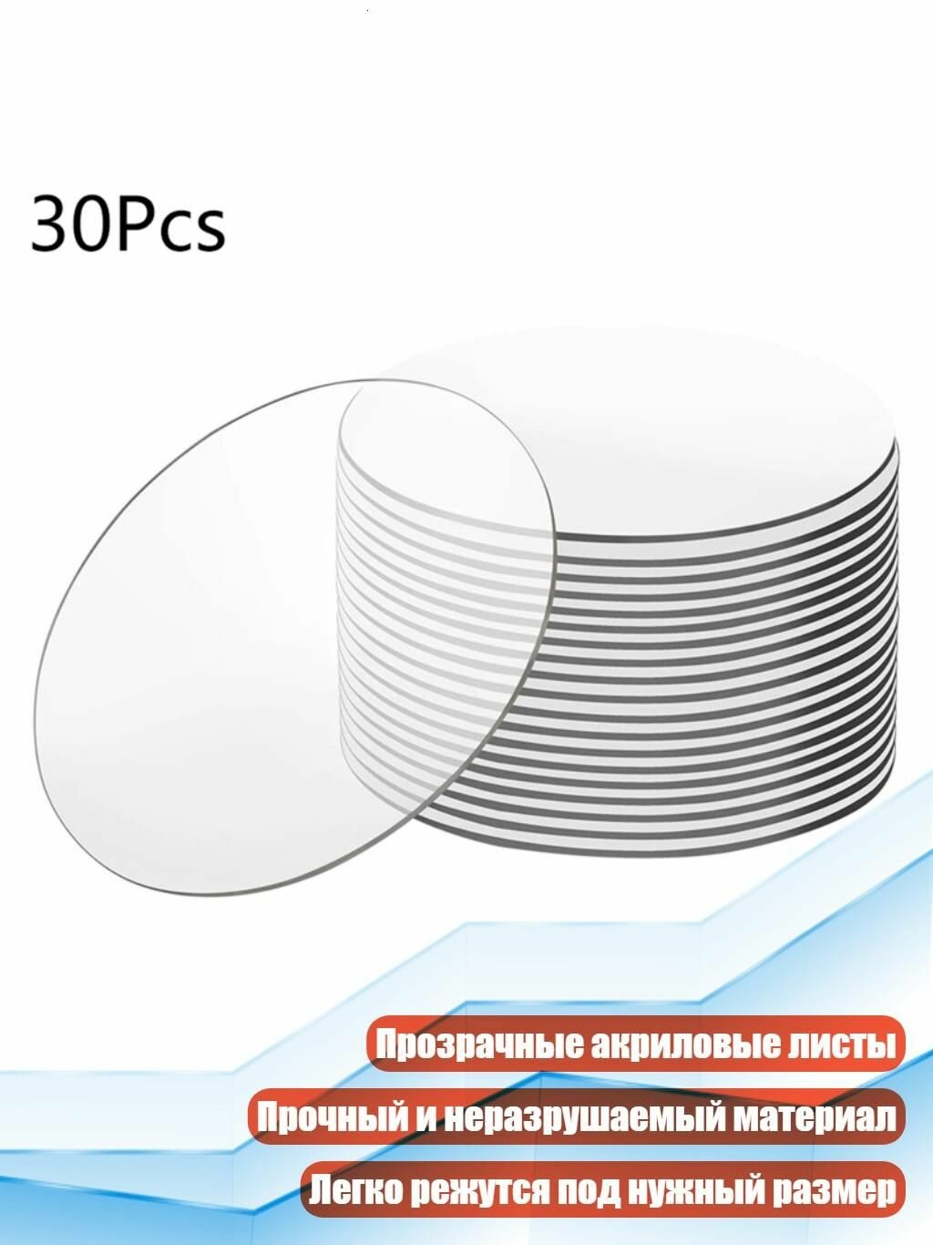 Прозрачные акриловые круглые пластины