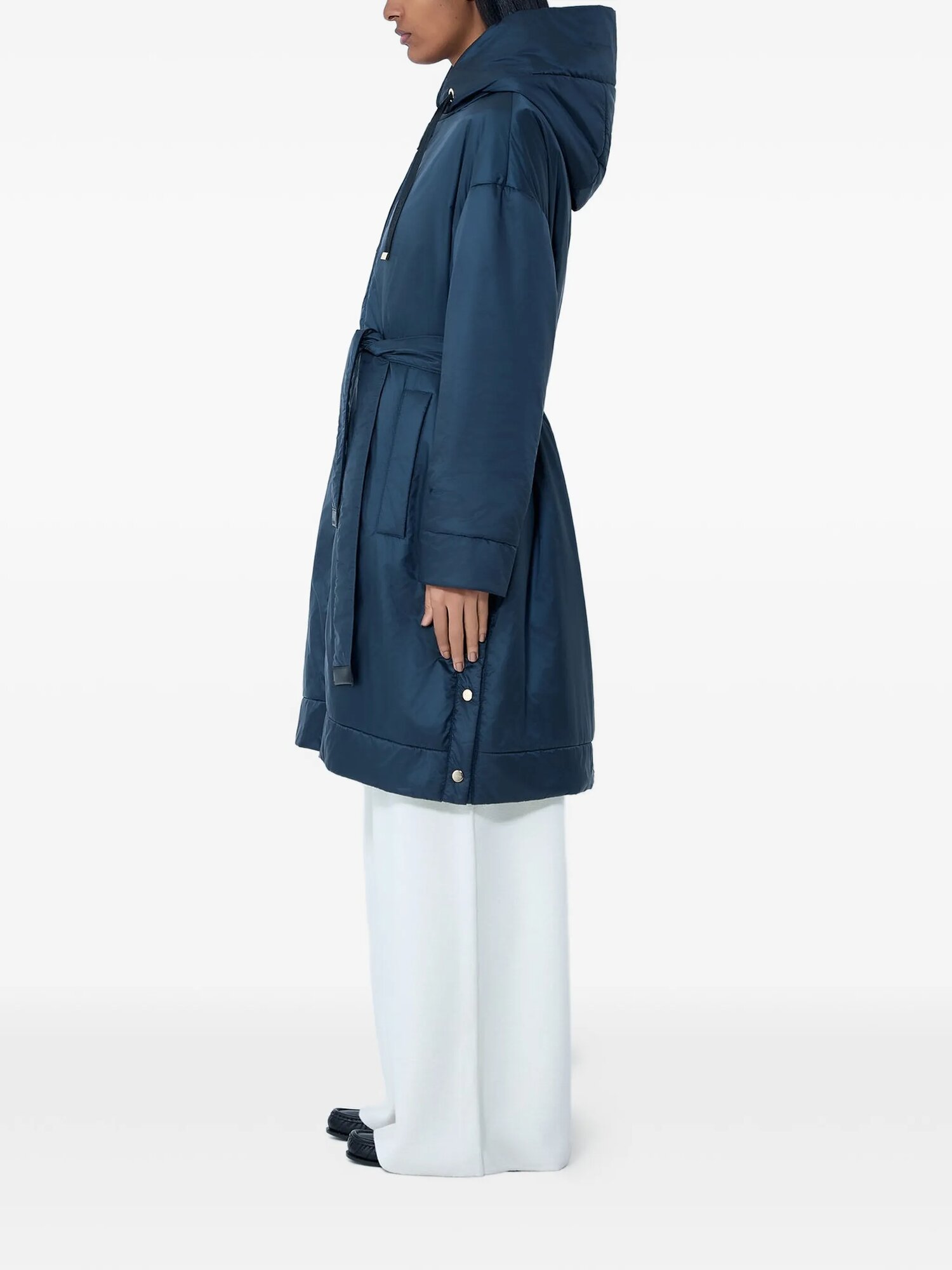Пальто Max Mara Dionisio hooded coat, размер 42, синий — фото 1