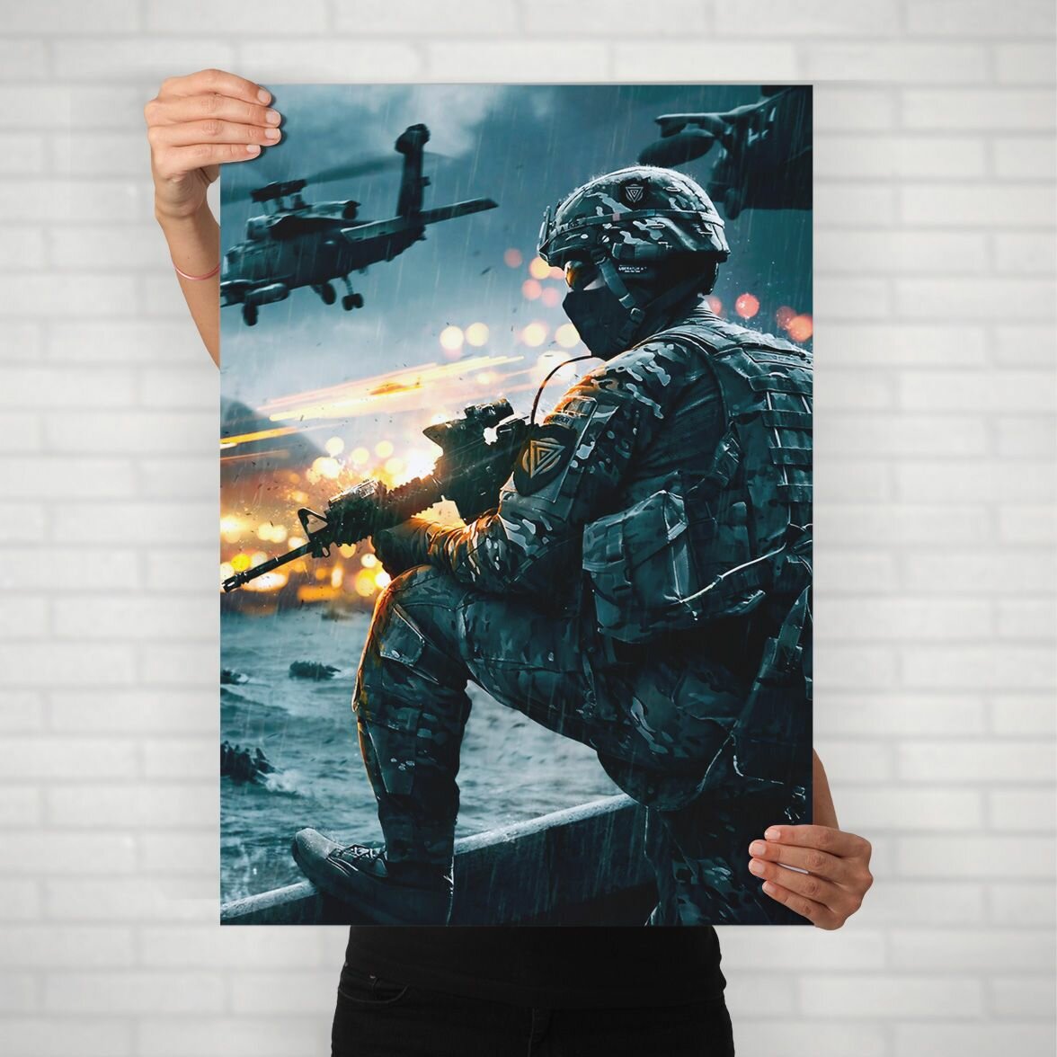 Плакат на стену для интерьера Бателфилд (Battlefield 3 - 10) - Постер по игре формата А1 (60x84 см)