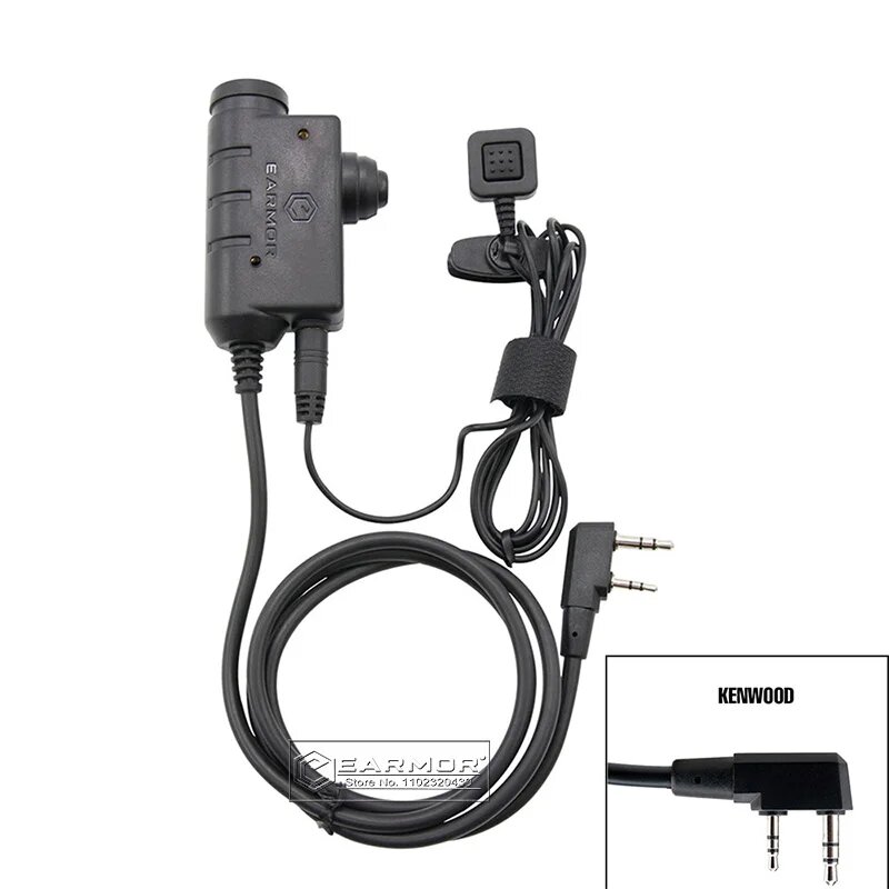 EARMOR M52 Тактическая гарнитура PTT Kenwood-Baofeng