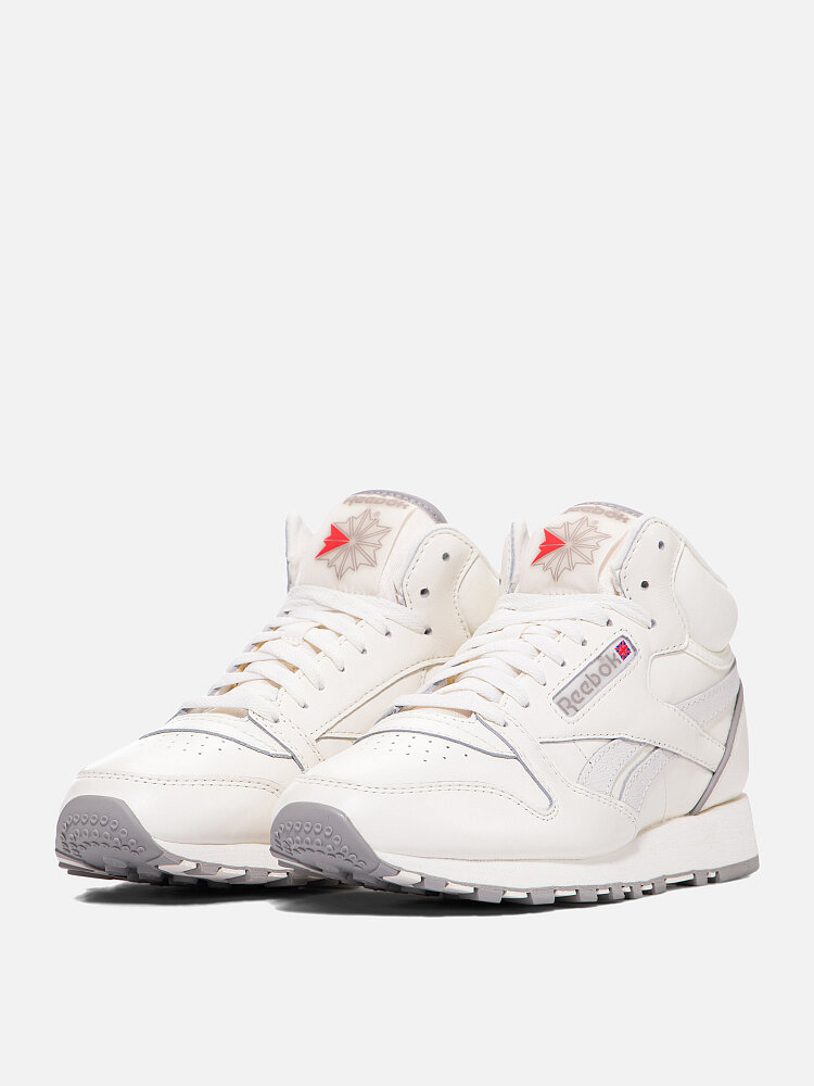 Ботинки Reebok Classic Leather Mid, размер 40.5, белый/бежевый — фото 1