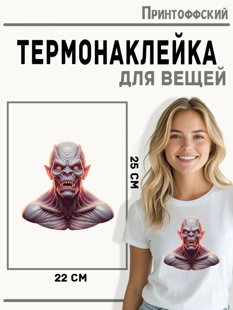Термонаклейка для одежды и аксессуаров DTF-печать Монстр — фото 1