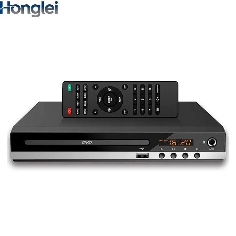 Новый Домашний HD DVD видеоплеер-GLZ33 с HDMI, USB, AV и MIC, для дома