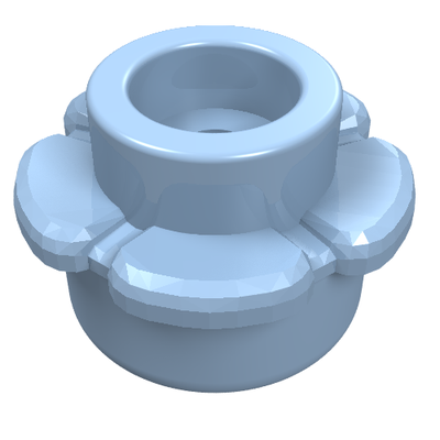 Деталь Lego 24866 Plate, Round 1 x 1 with Flower Edge (5 Petals)