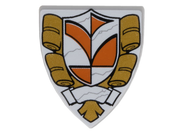 Деталь Lego 3846pb033 Minifigure, Shield Triangular with Town Hall Pattern