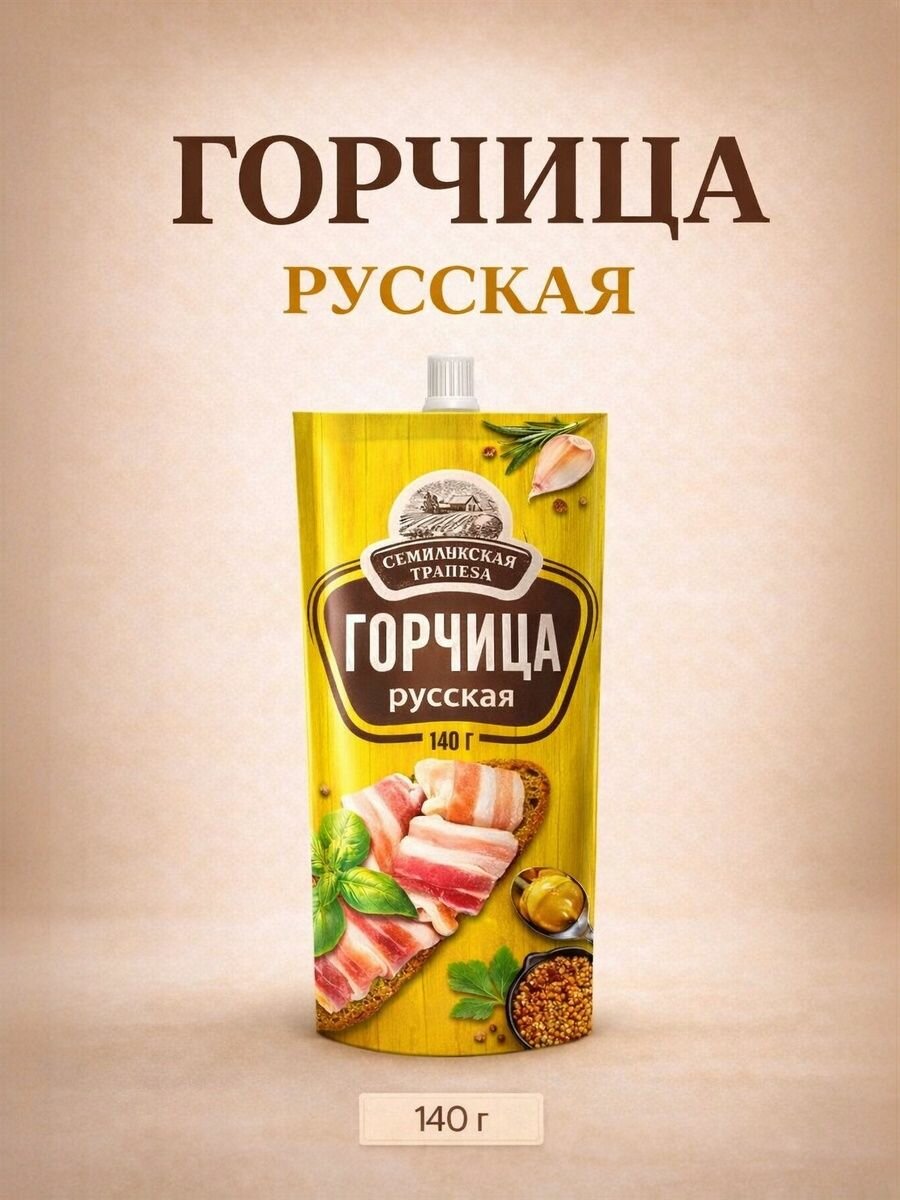 Горчица русская 140 грамм, 2 тюбика