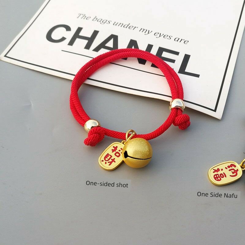 Ошейник с колокольчиком для кошек, ошейник для собак, красная веревка на удачу, аксессуар для шеи питомца, колокольчик