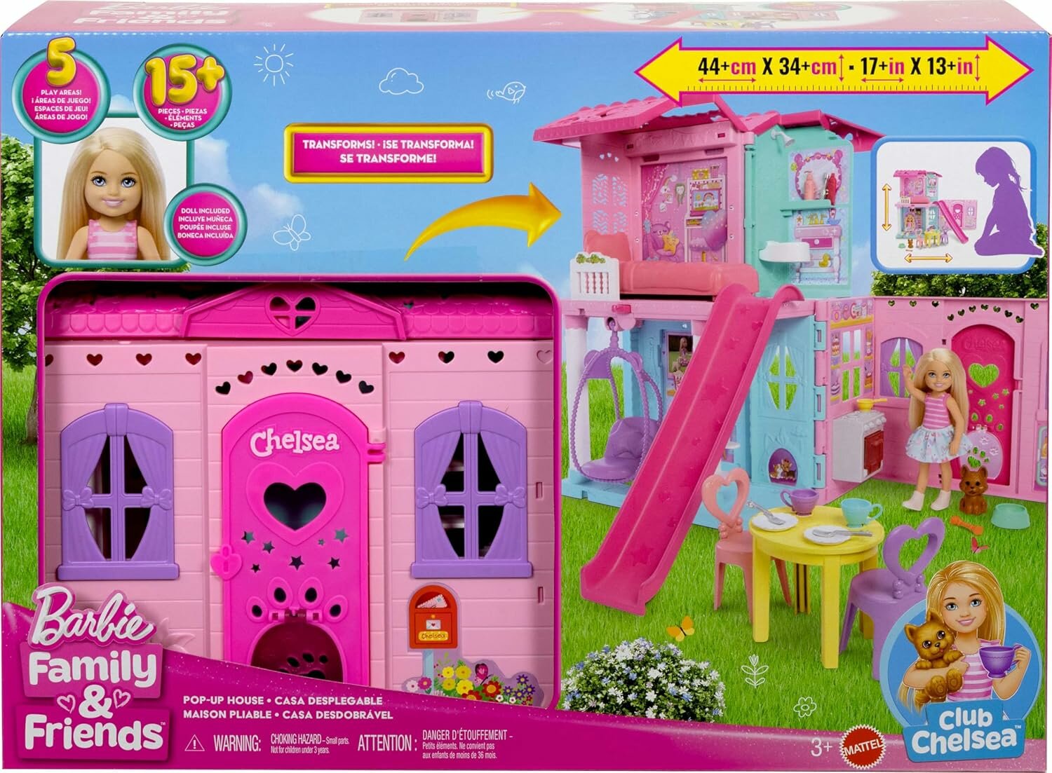 Игровой набор Mattel Barbie Раскладной кукольный домик + кукла Челси JFW49