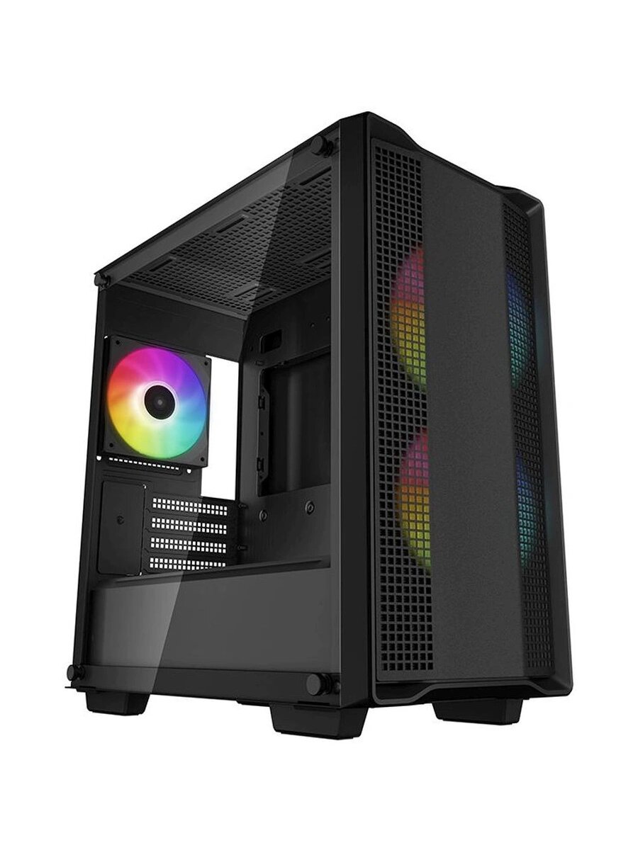 Корпус Deepcool CC360 ARGB черный без БП mATX 5x120mm 4x140mm 1xUSB2.0 1xUSB3.0 audio bott PSU