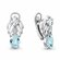 Серьги Abis, серебро, 925 проба, родирование, топаз, фианит, , голубой