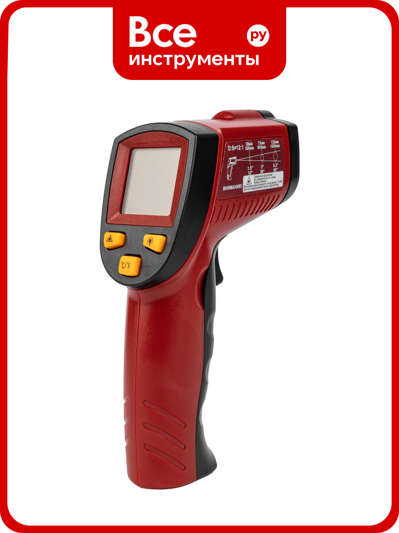 Пирометр Elitech БТ 550, от -50°C до +550°C, точность 1,5-3°C