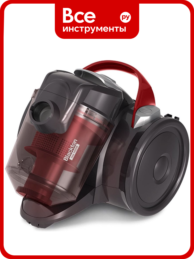 Пылесос Blackton Bt VC1403C Черный-Красный, Благодаря большим колесам и малому весу пылесос легко перемещать по комнате