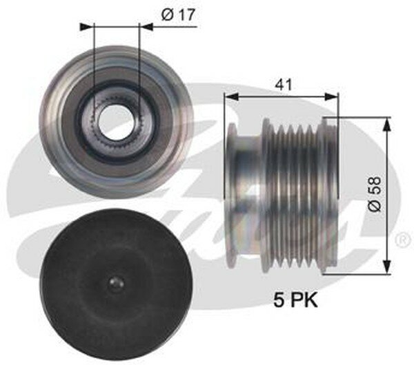OAP7126 Муфта свободного хода VOLVO S60/S80/XC70/XC90 2.4D/2.5T 05-