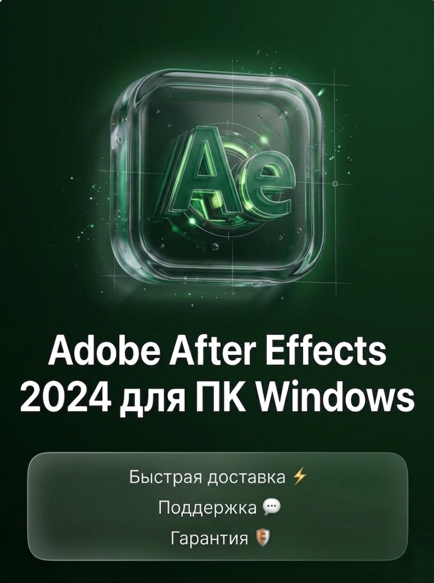 Adobe After Effects 2024 для ПК Windows | Видеоредактор | Бессрочный