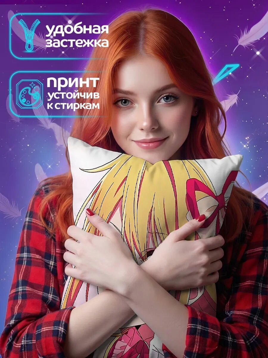 Подушка дакимакура Аниме девушка с бантом — фото 1